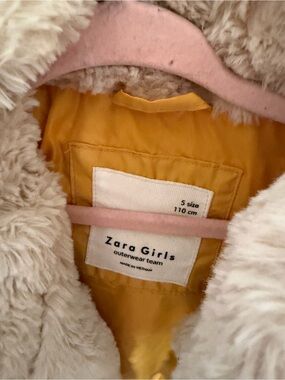 Zara | Jackets & Coats | Zara Girls Mustard Yellow Puffer Jacket With ...